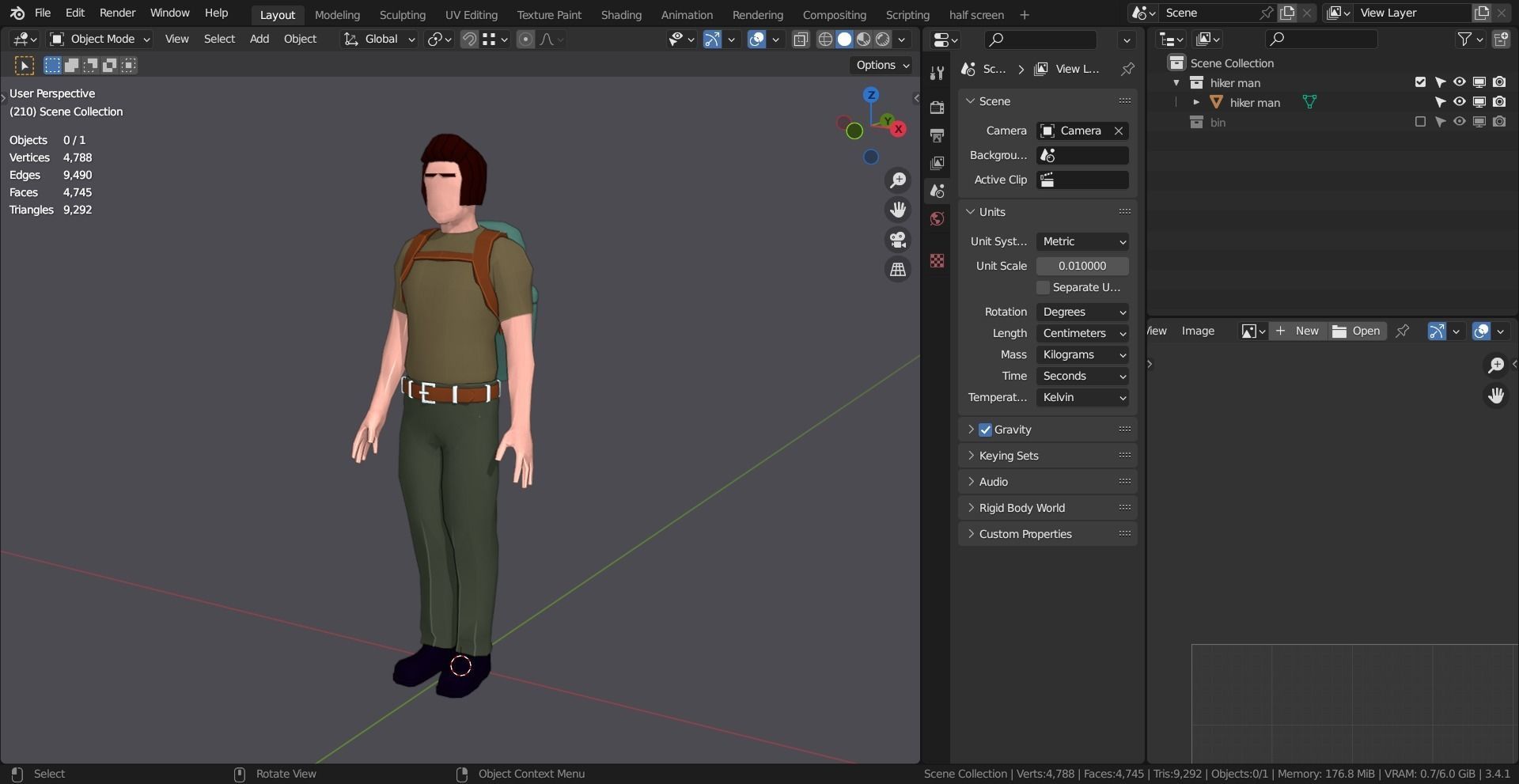 HIKER MAN BASE MESH MODEL free VR / AR / low-poly 3D model | CGTrader