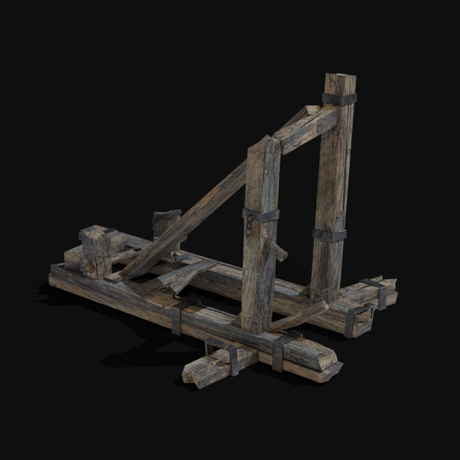 3D model DESTROYED SIEGE ENGINE WAR MACHINES BUILDER COLLECTION PACK VR ...