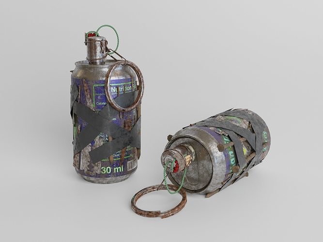 Soda can grenade free VR / AR / low-poly 3D model | CGTrader