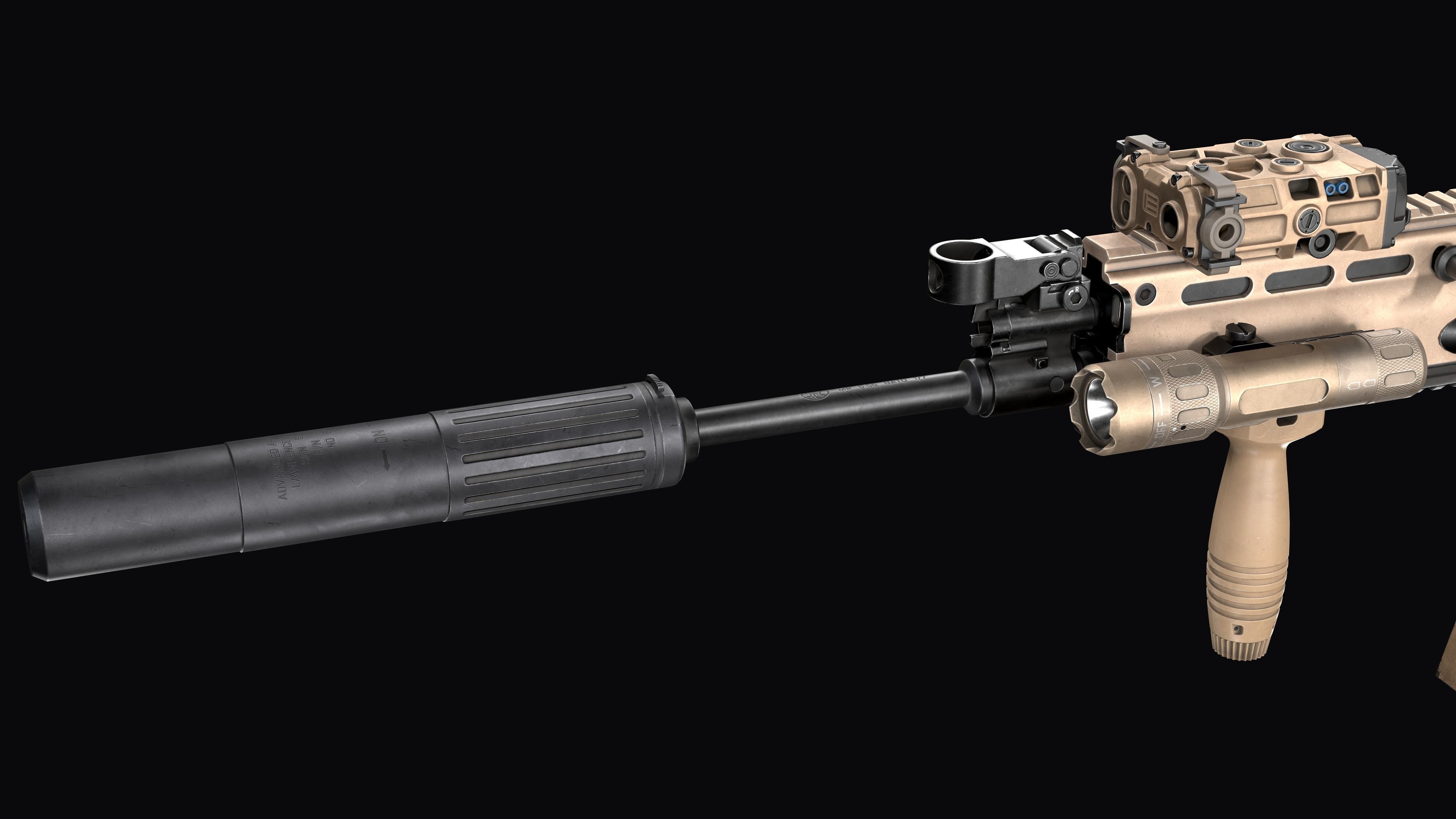 3D model Tactical modular assault rifle FN SCAR-L mk 16 VR / AR / low ...