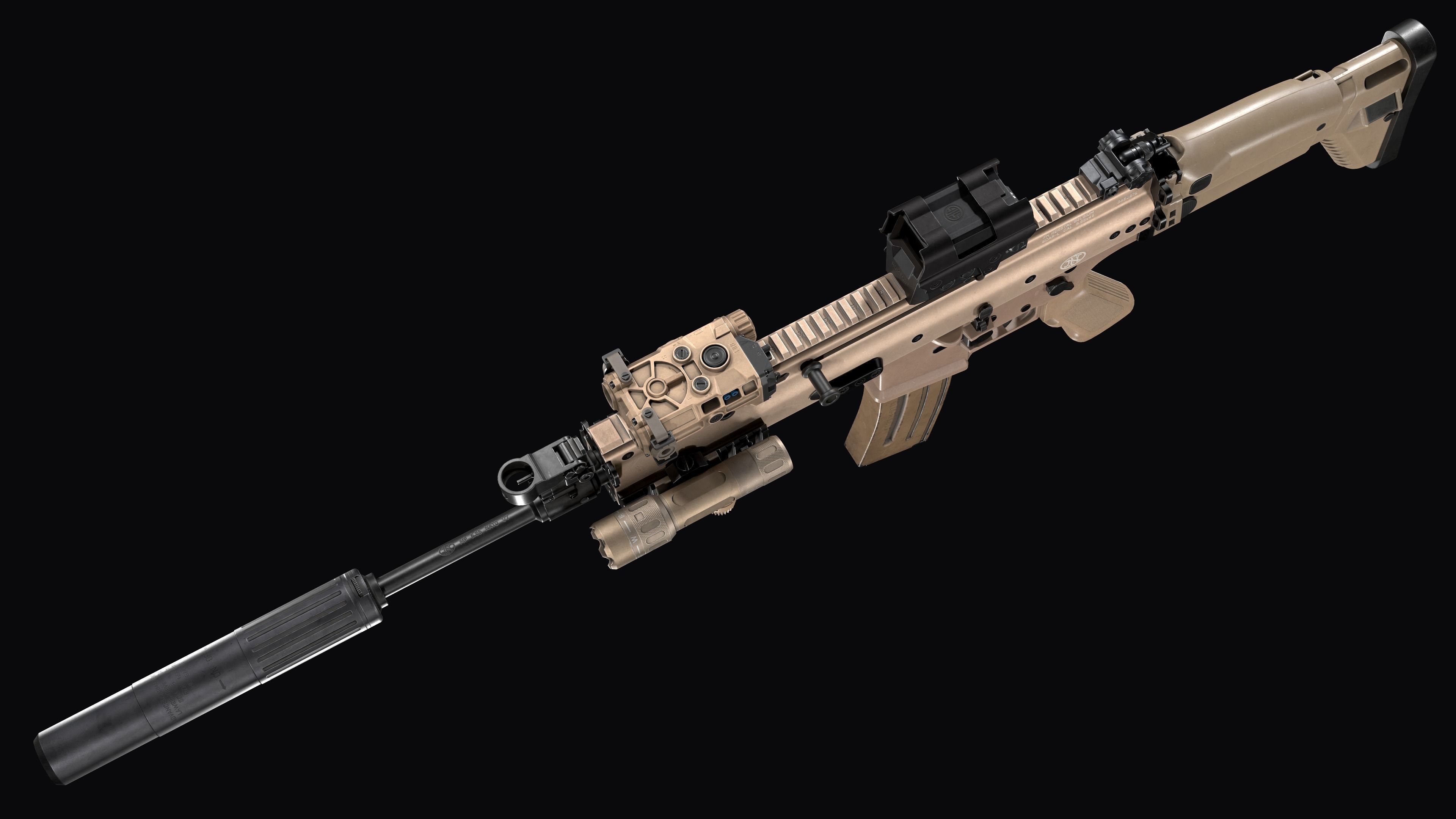 3D model Tactical modular assault rifle FN SCAR-L mk 16 VR / AR / low-poly | CGTrader