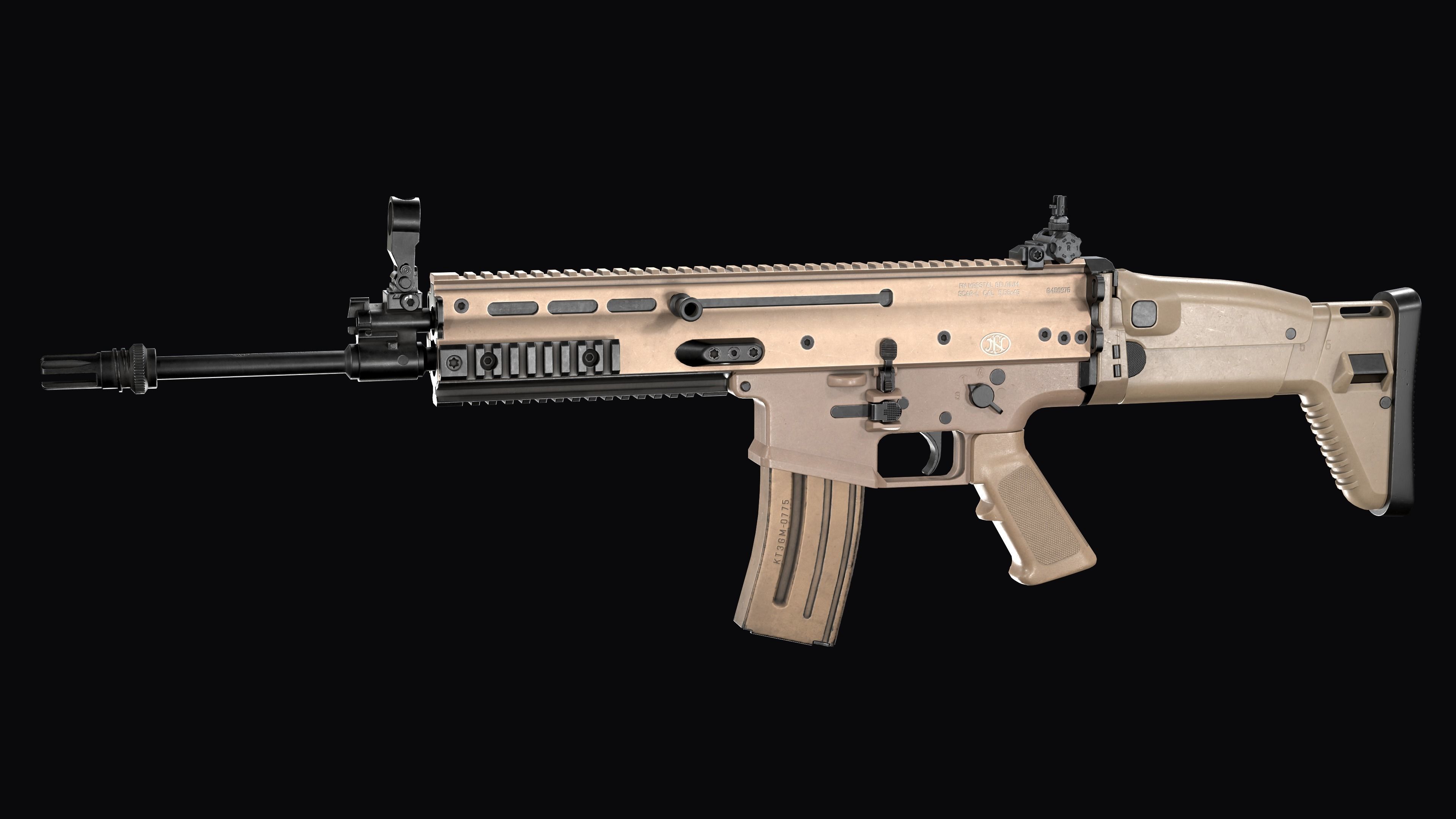 3D model Tactical modular assault rifle FN SCAR-L mk 16 VR / AR / low-poly | CGTrader