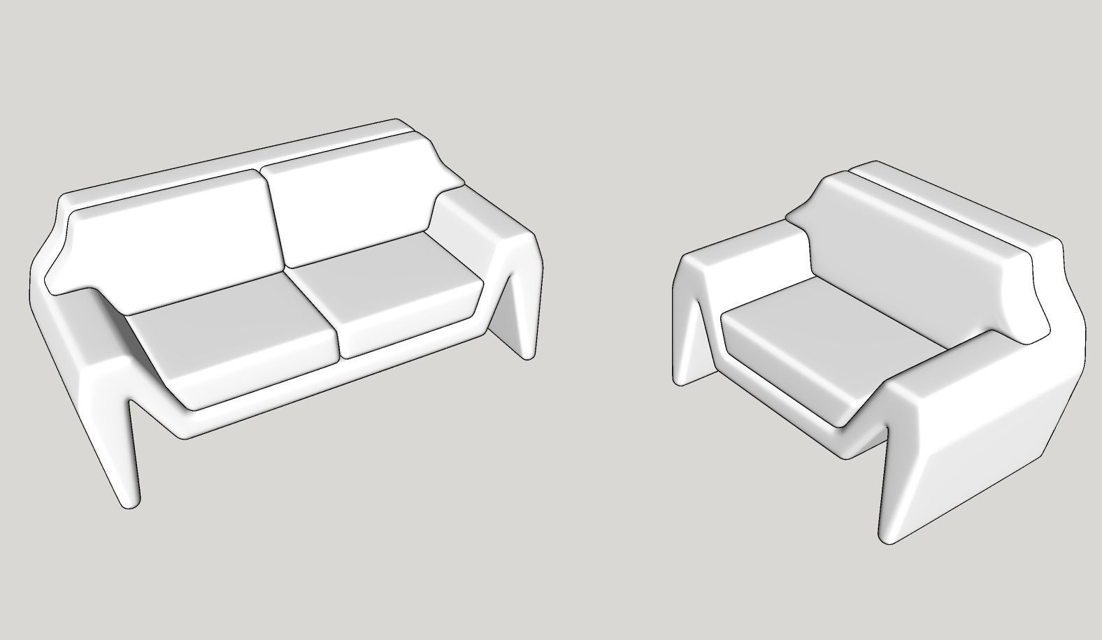Livingroom furniture free 3D model | CGTrader