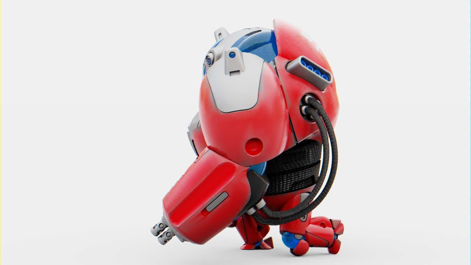 ASTRONAUT BOT ARES-B RIGGED 3D model rigged | CGTrader