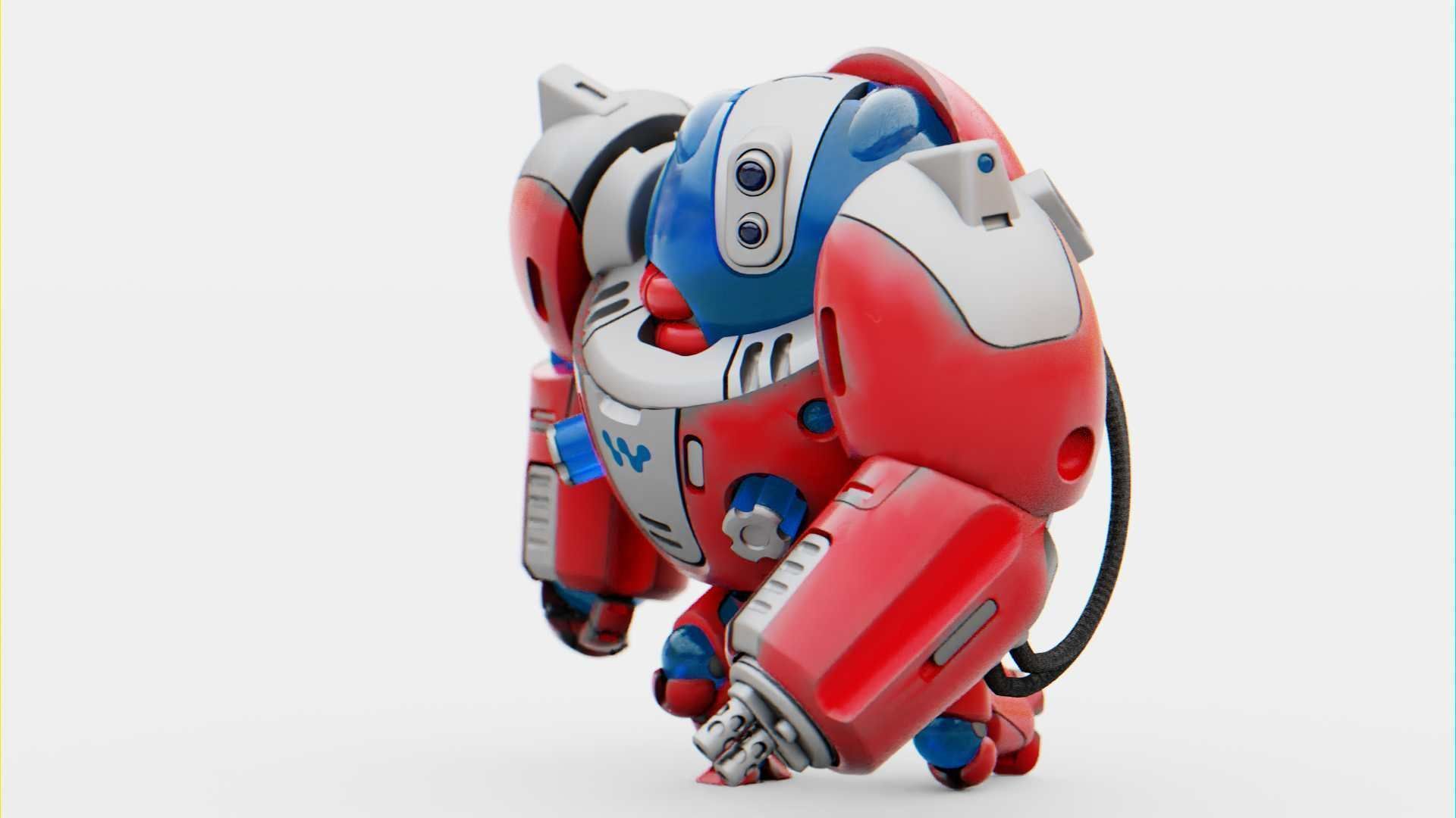 ASTRONAUT BOT ARES-B RIGGED 3D model rigged | CGTrader