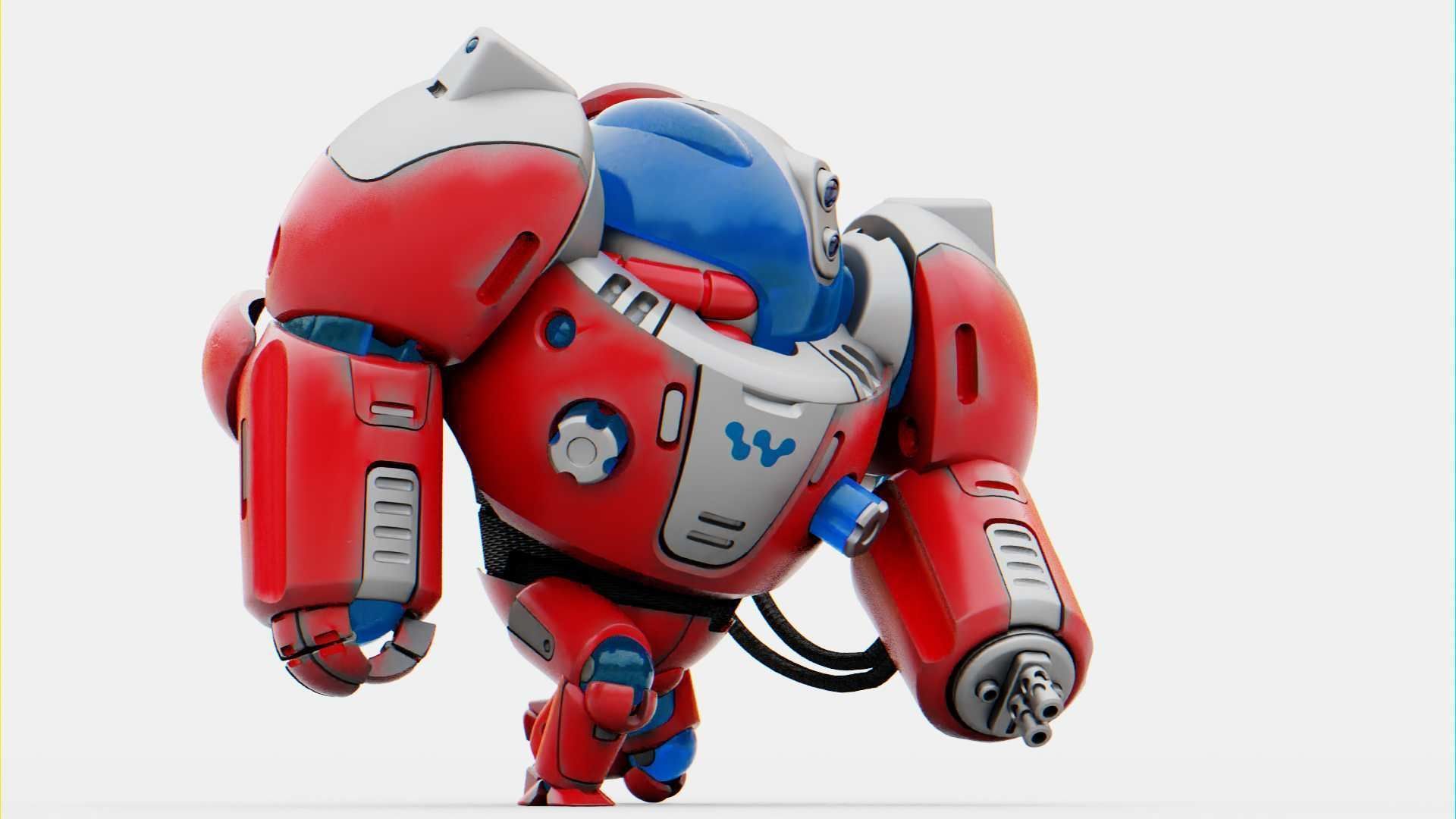 ASTRONAUT BOT ARES-B RIGGED 3D model rigged | CGTrader