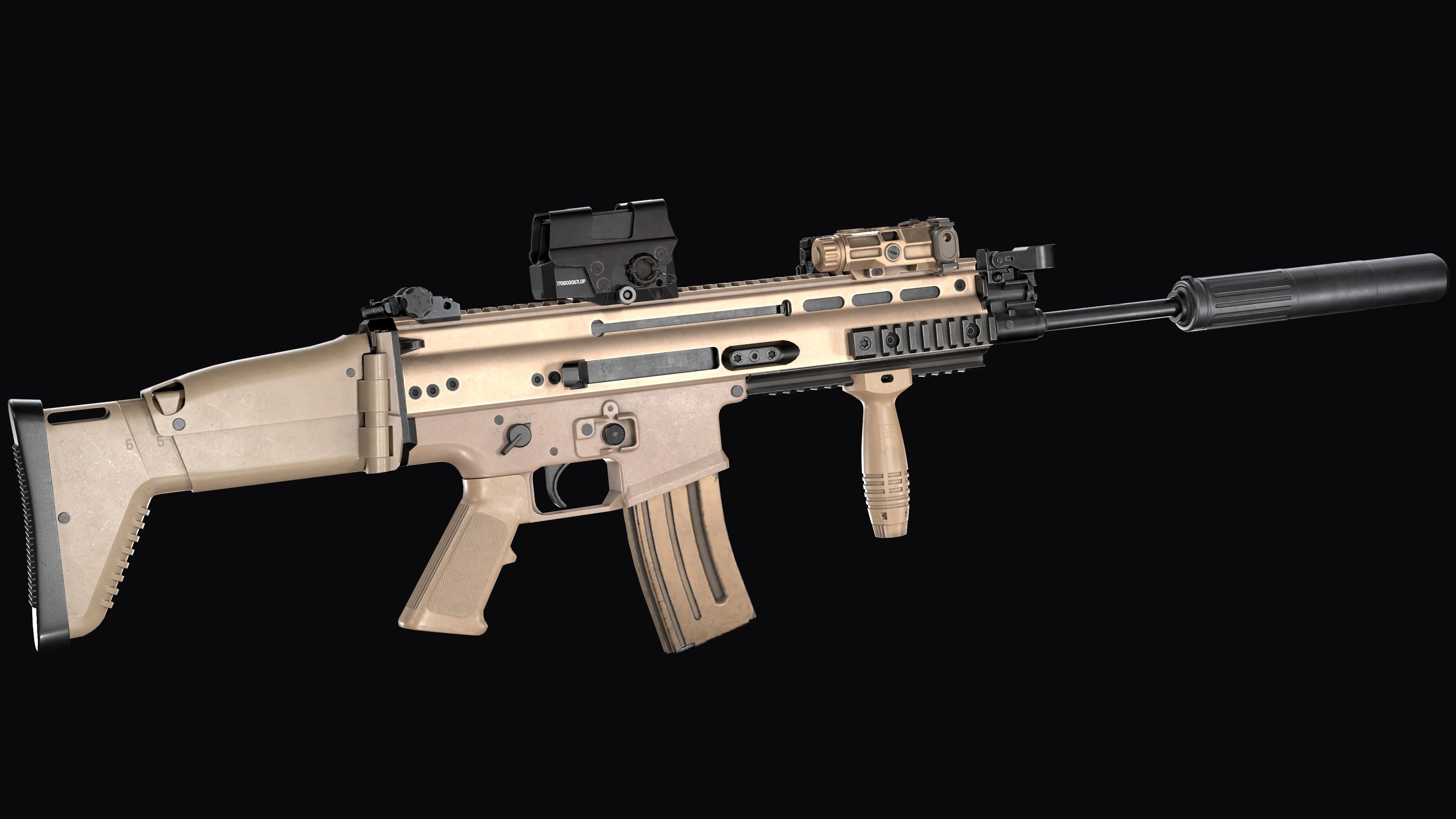 3D Model Collection Tactical modular assault rifle FN SCAR-L mk 16 and ...