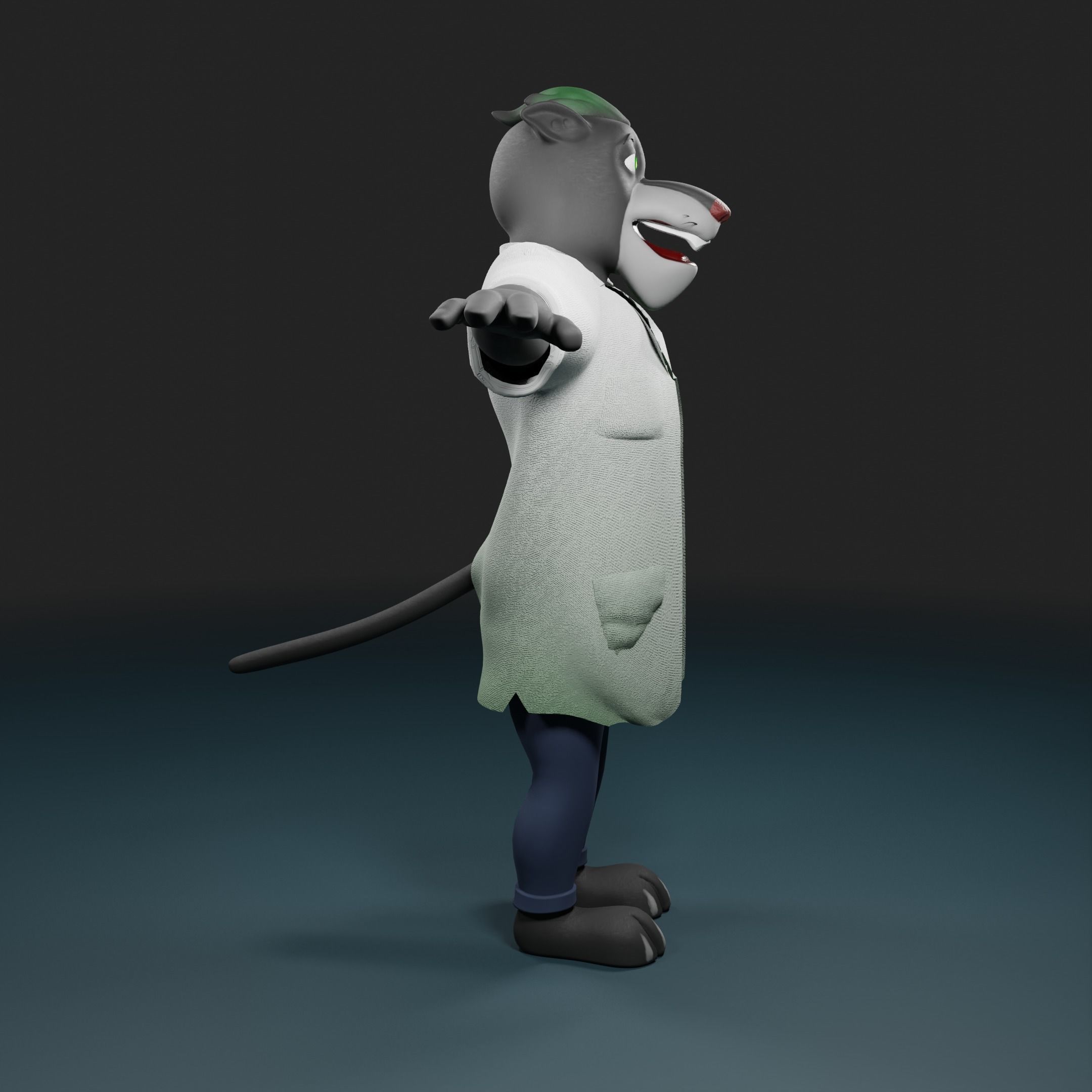 3D model Panther humanoid character rigged VR / AR / low-poly | CGTrader