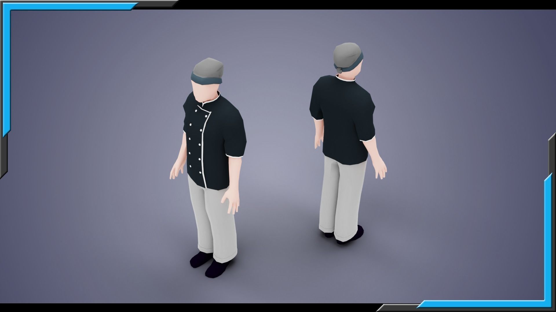 3D model CHEF MAN BASE MESH MODEL VR / AR / low-poly | CGTrader