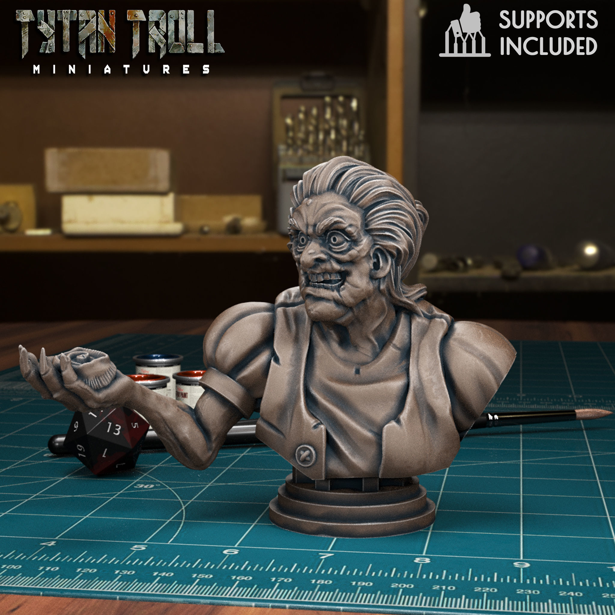Curse of Strahd - Morgantha Mini Bust Combo - Pre-Supported 3D model 3D ...