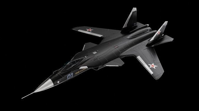 3D model Sukhoi Su-47 Russian Strike Fighter VR / AR / low-poly | CGTrader