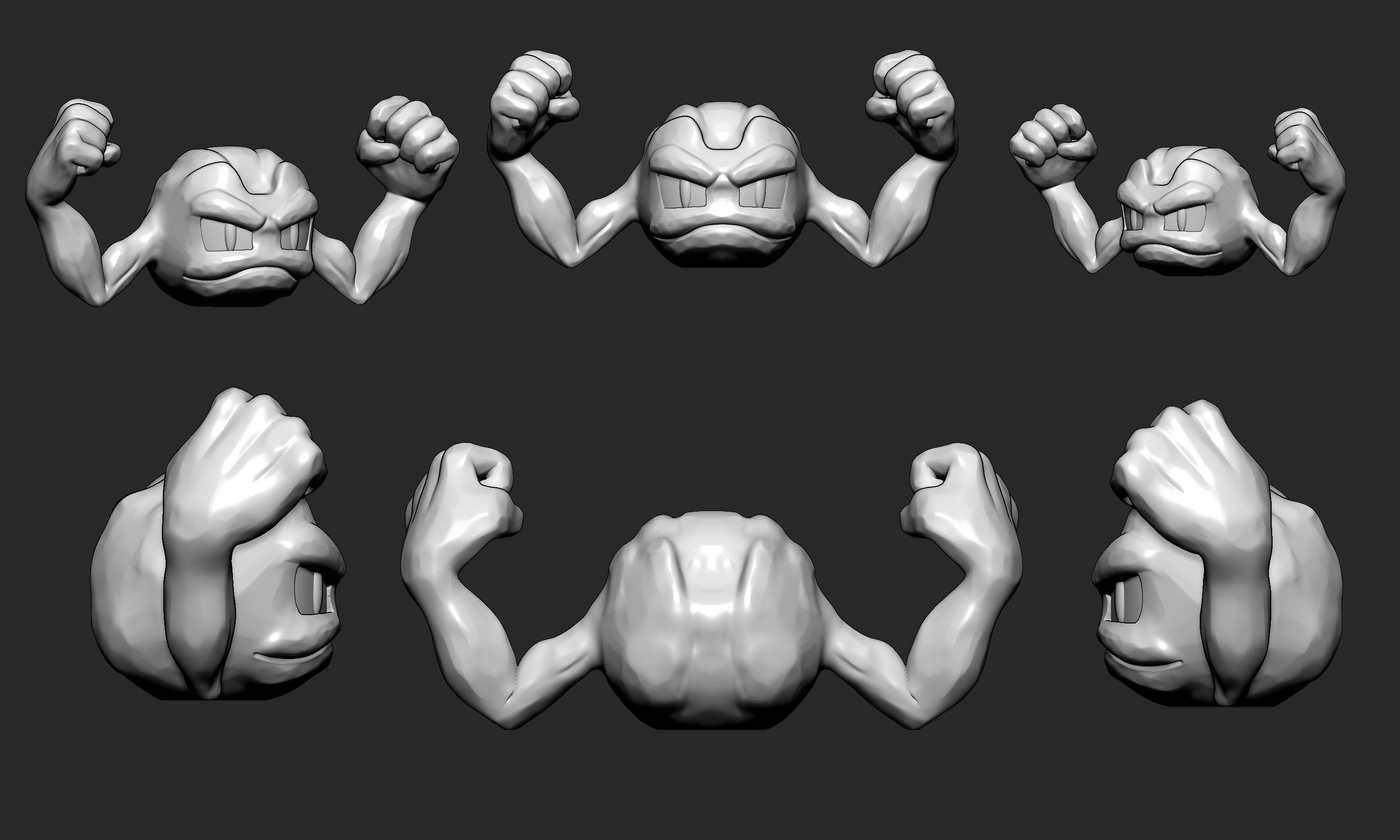 Pokemon - Geodude with 2 poses 3D model 3D printable | CGTrader