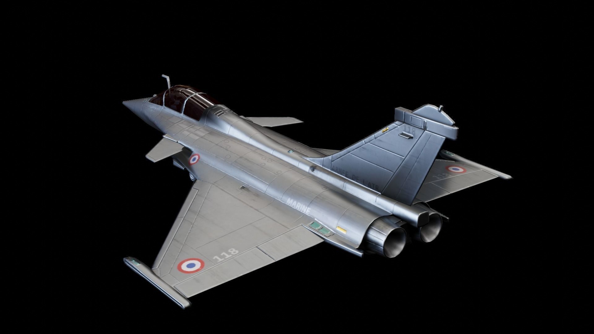 3D model Dassault Rafale- French Strike Fighter VR / AR / low-poly ...