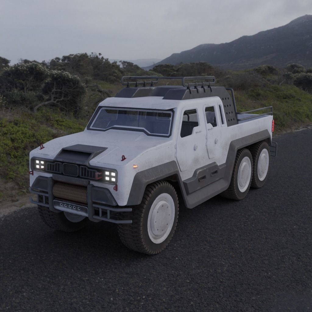3D model Sci-fi Jeep VR / AR / low-poly | CGTrader
