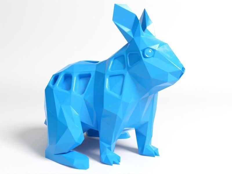 Polygon Rabbit 3D model 3D printable | CGTrader