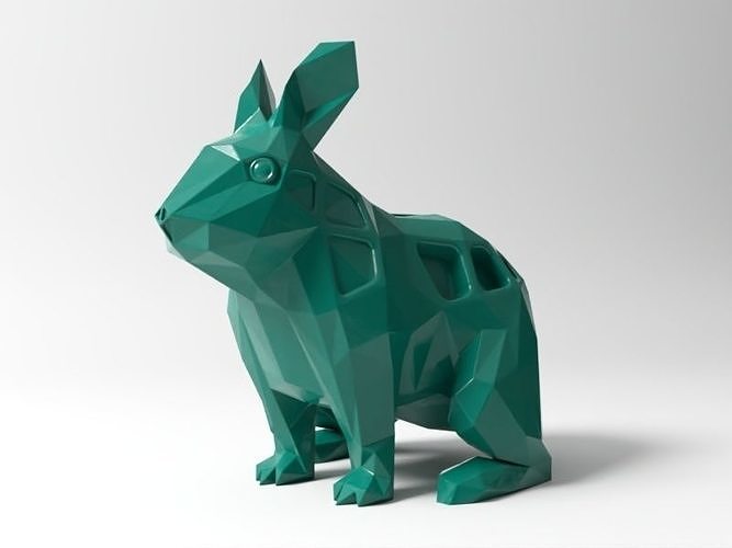 Polygon Rabbit 3D model 3D printable | CGTrader