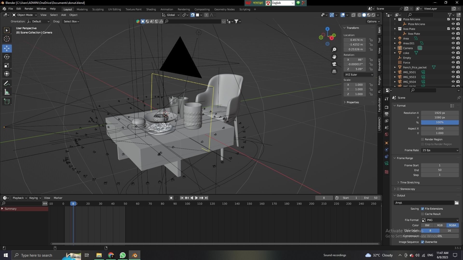3D model Table Full of Fast Foods VR / AR / low-poly | CGTrader