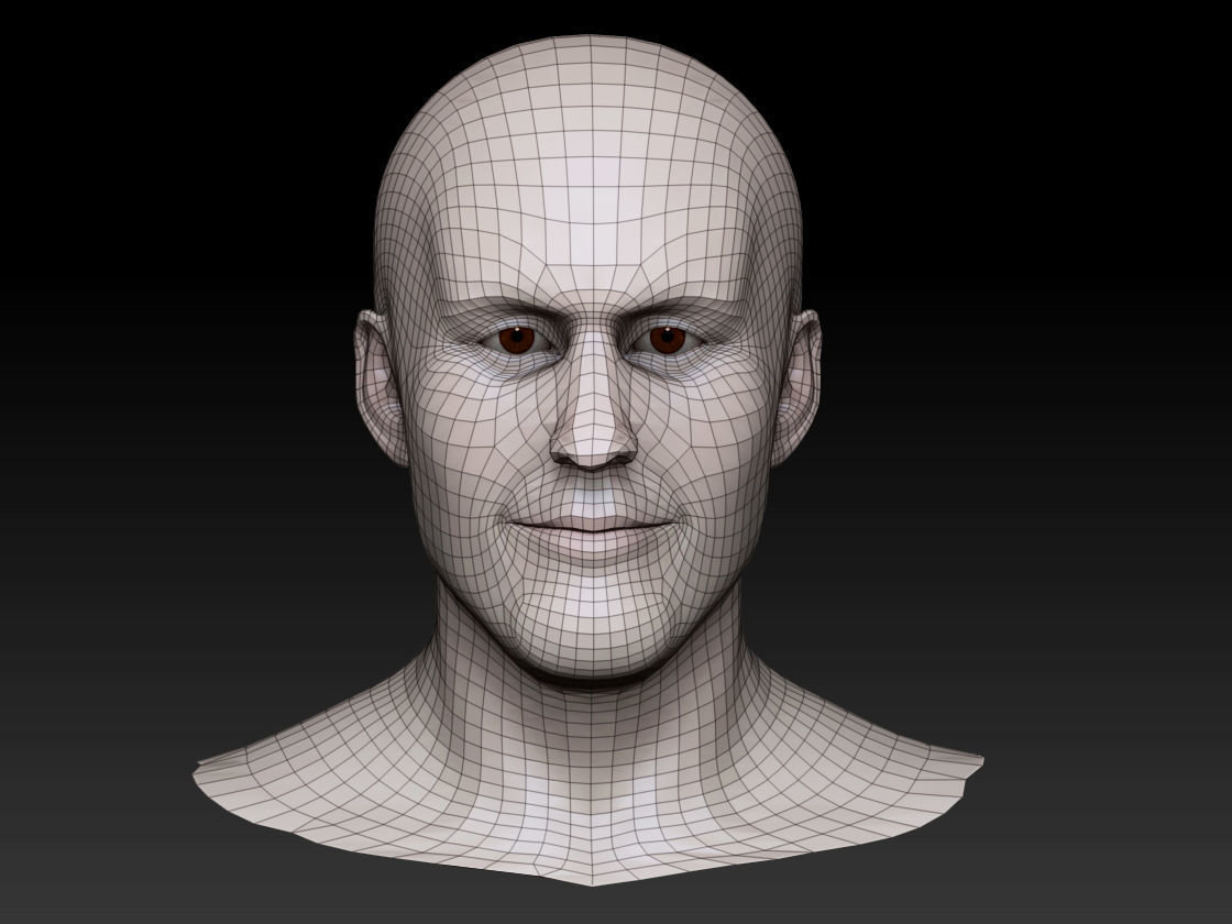 3D model realistic head VR / AR / low-poly | CGTrader