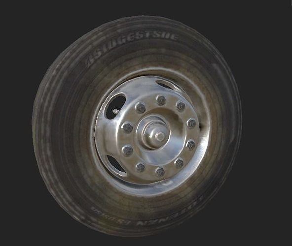 3D model Truck Wheel VR / AR / low-poly | CGTrader