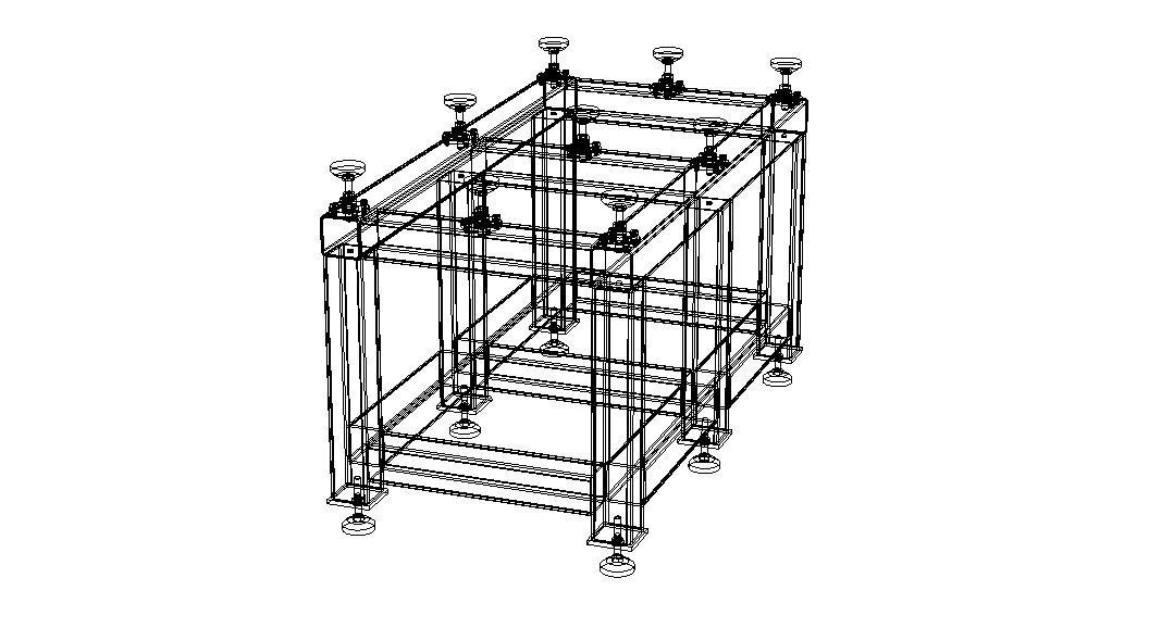 Heavy Duty Steel Stand for Precision Surface Plate 3D model rigged ...