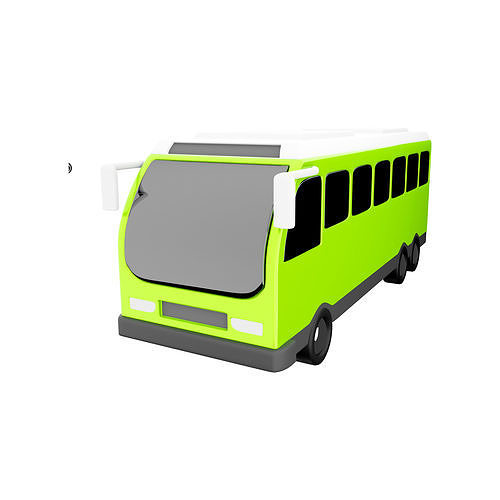 3d Electric bus icon 3D model | CGTrader