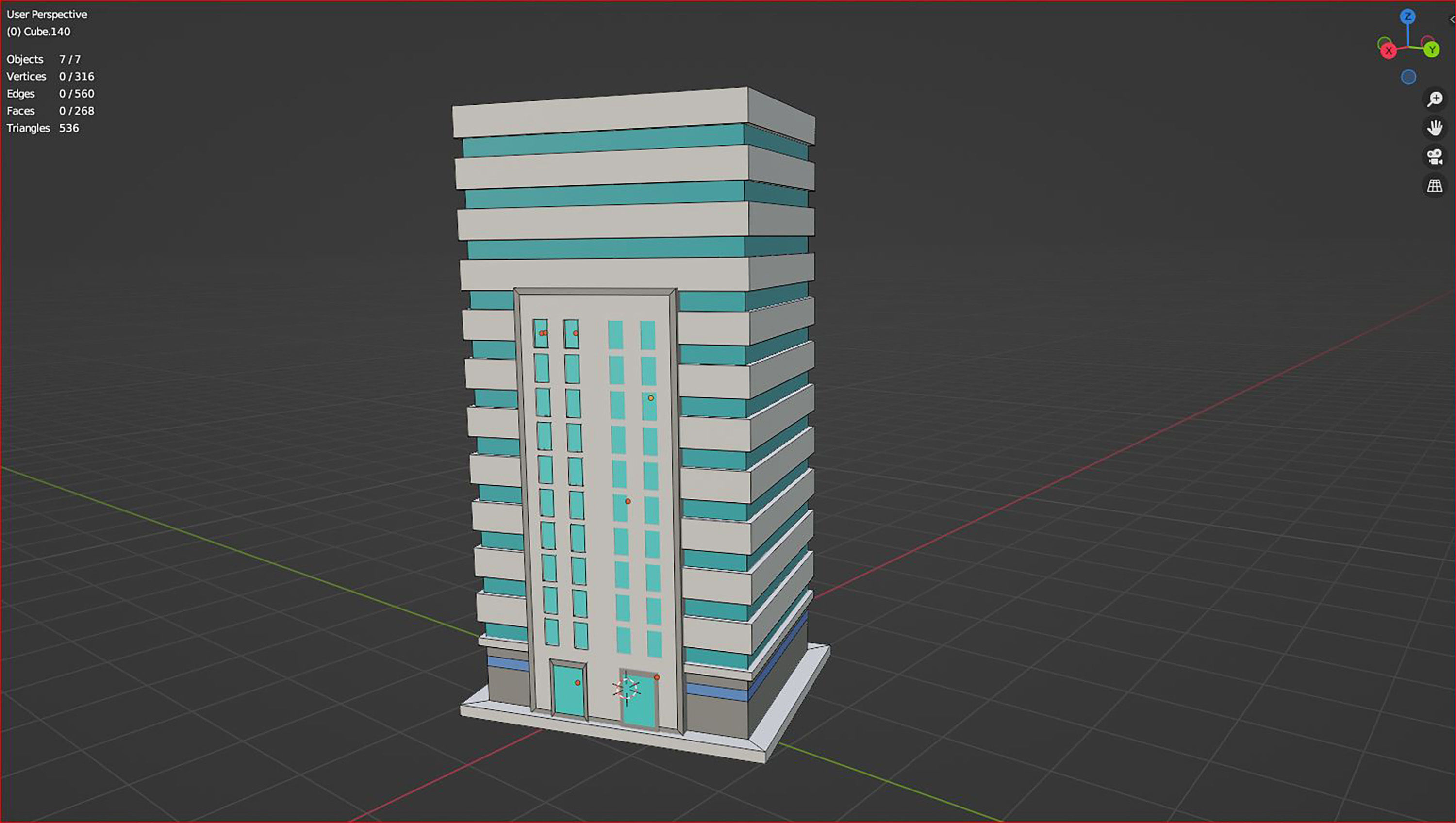 3D Single business skyscraper icon 3D model | CGTrader