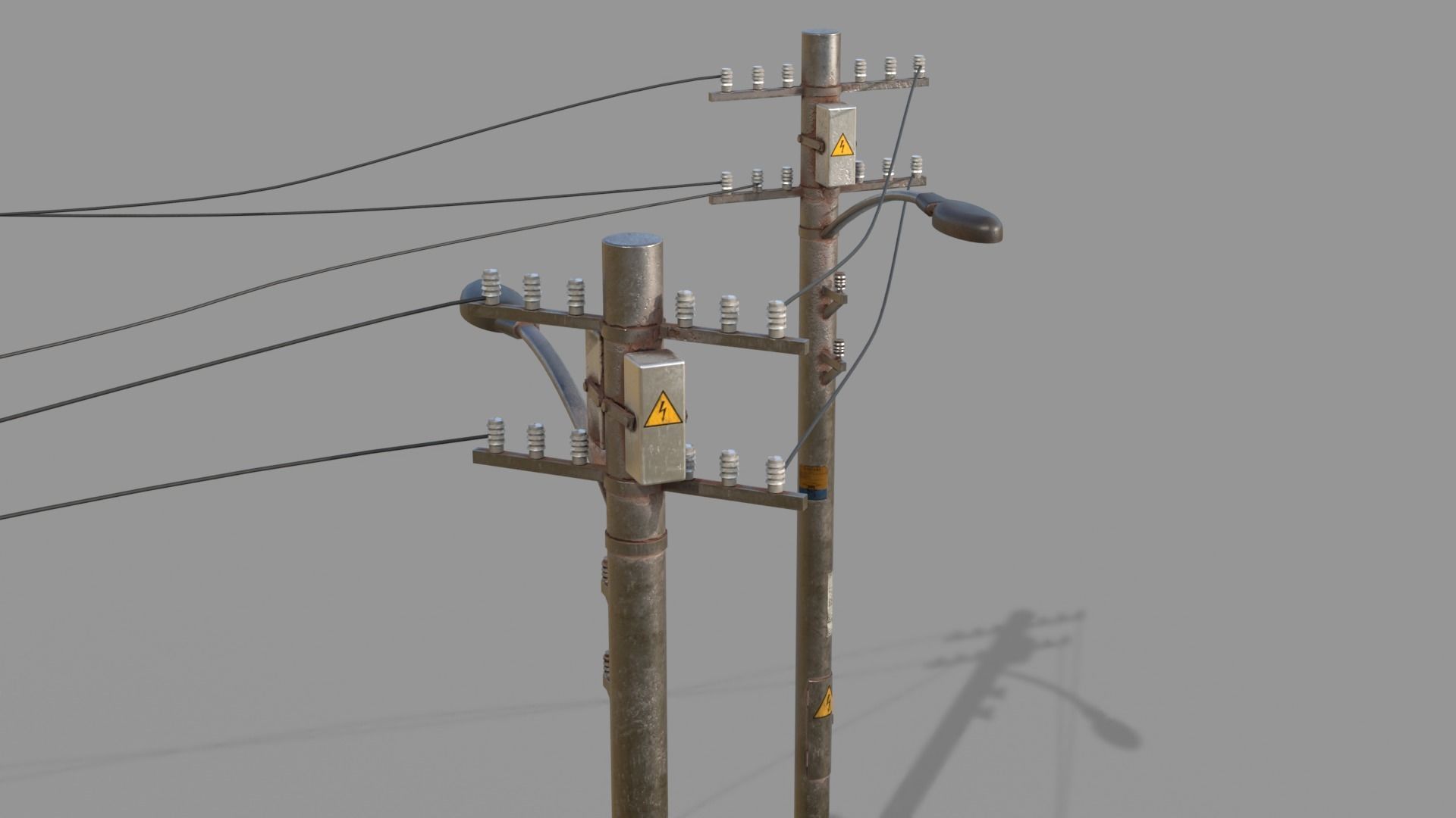 3D model Utility poles collection VR / AR / low-poly | CGTrader
