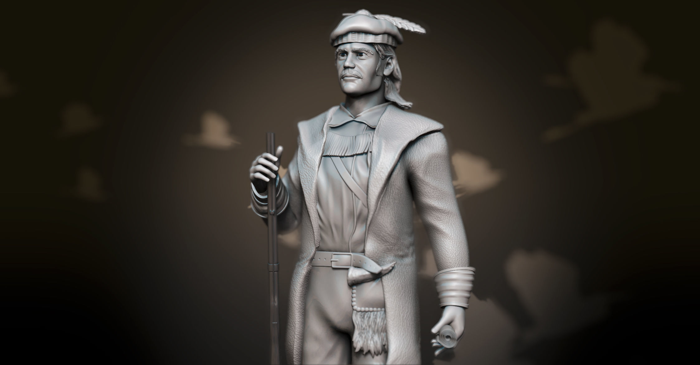 pierre radisson 3D model 3D printable | CGTrader