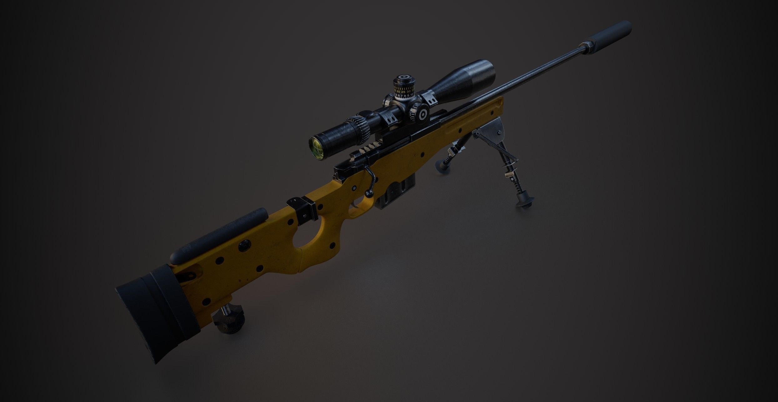 3D model AWM Sniper Rfle VR / AR / low-poly | CGTrader