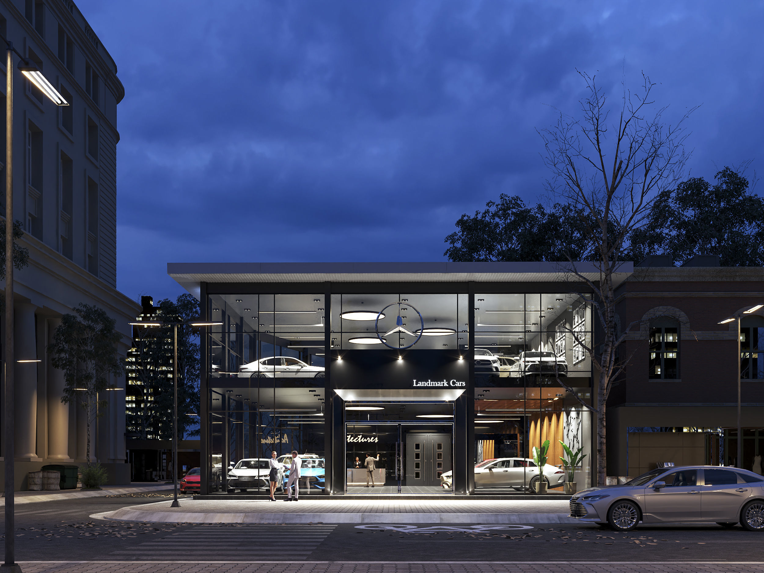 Night render house collection | CGTrader