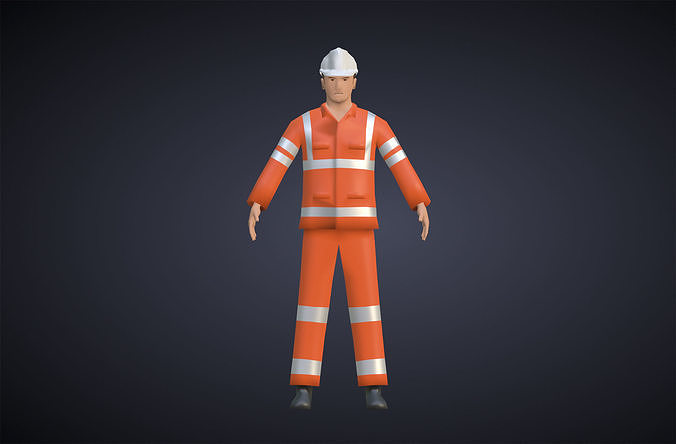 3D model Lowpoly Electric Engineer VR / AR / low-poly | CGTrader