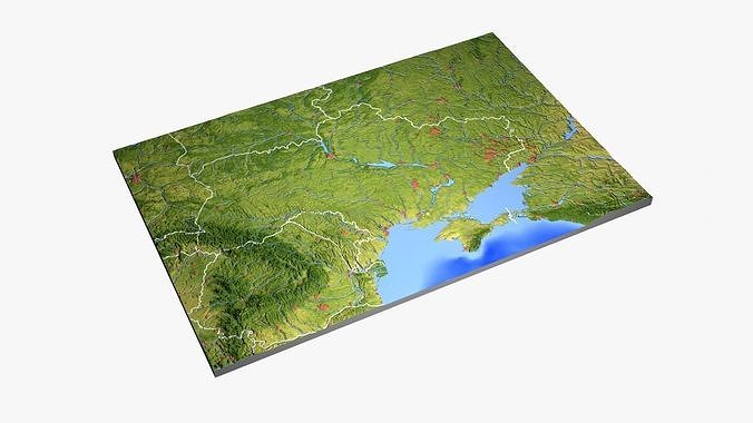 Ukraine High resolution 3D relief maps 3D model | CGTrader