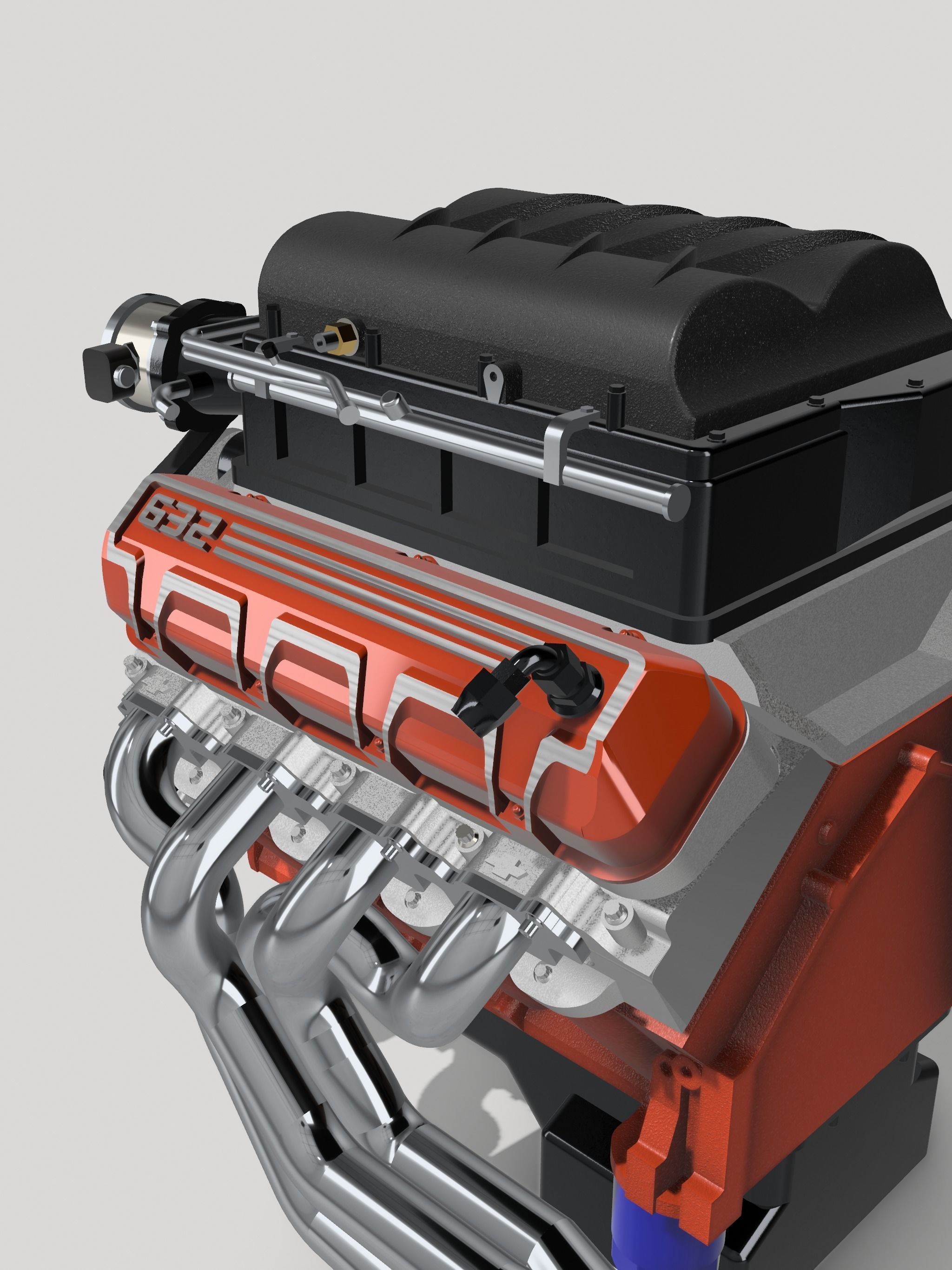 MAGNUSON SUPERCHARGED CHEV ZZ632 ENGINE COMPLETE 3D model 3D printable ...