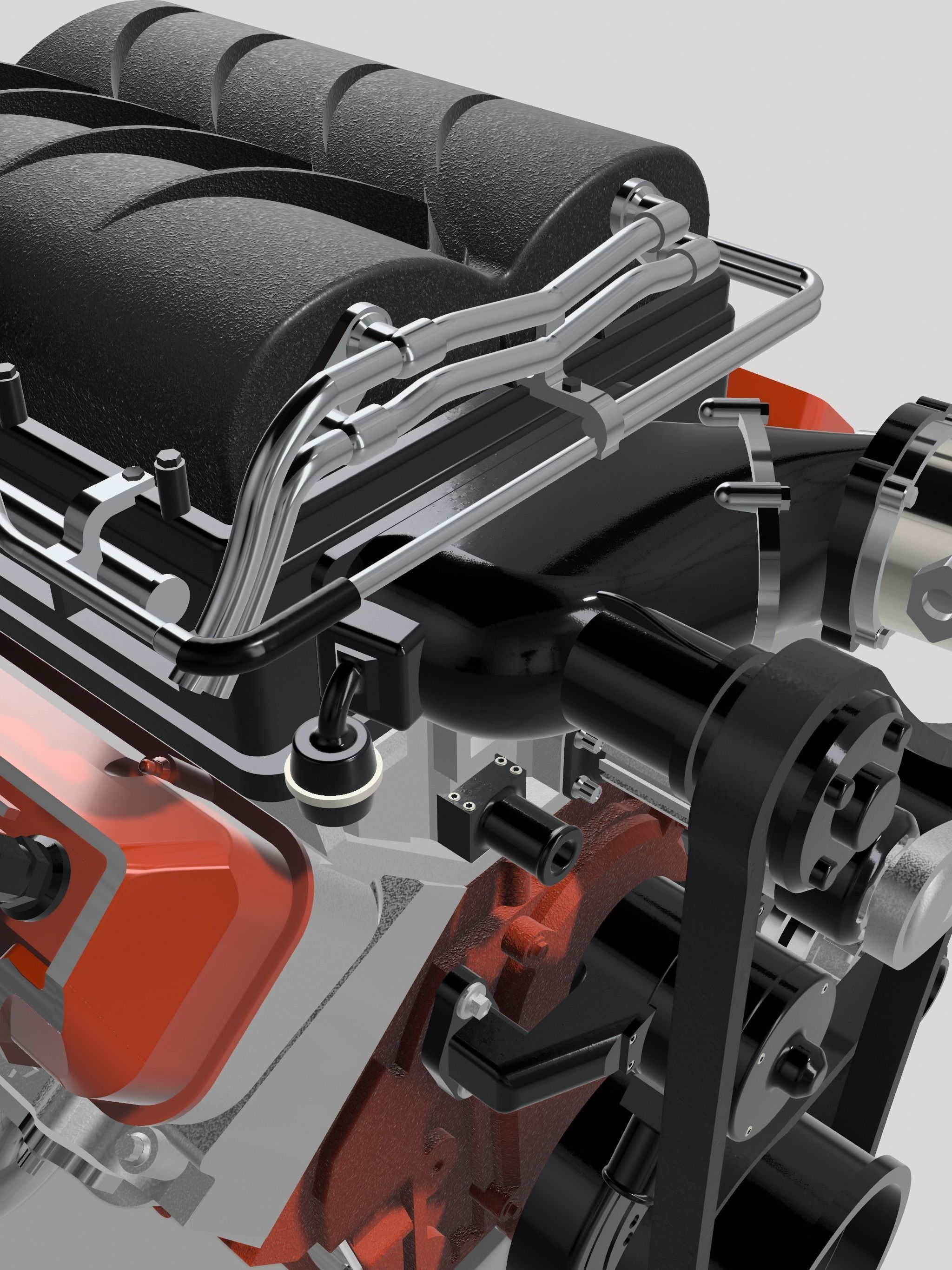 MAGNUSON SUPERCHARGED CHEV ZZ632 ENGINE COMPLETE 3D model 3D printable ...