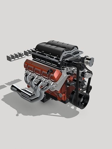 MAGNUSON SUPERCHARGED CHEV ZZ632 ENGINE COMPLETE 3D model 3D printable ...
