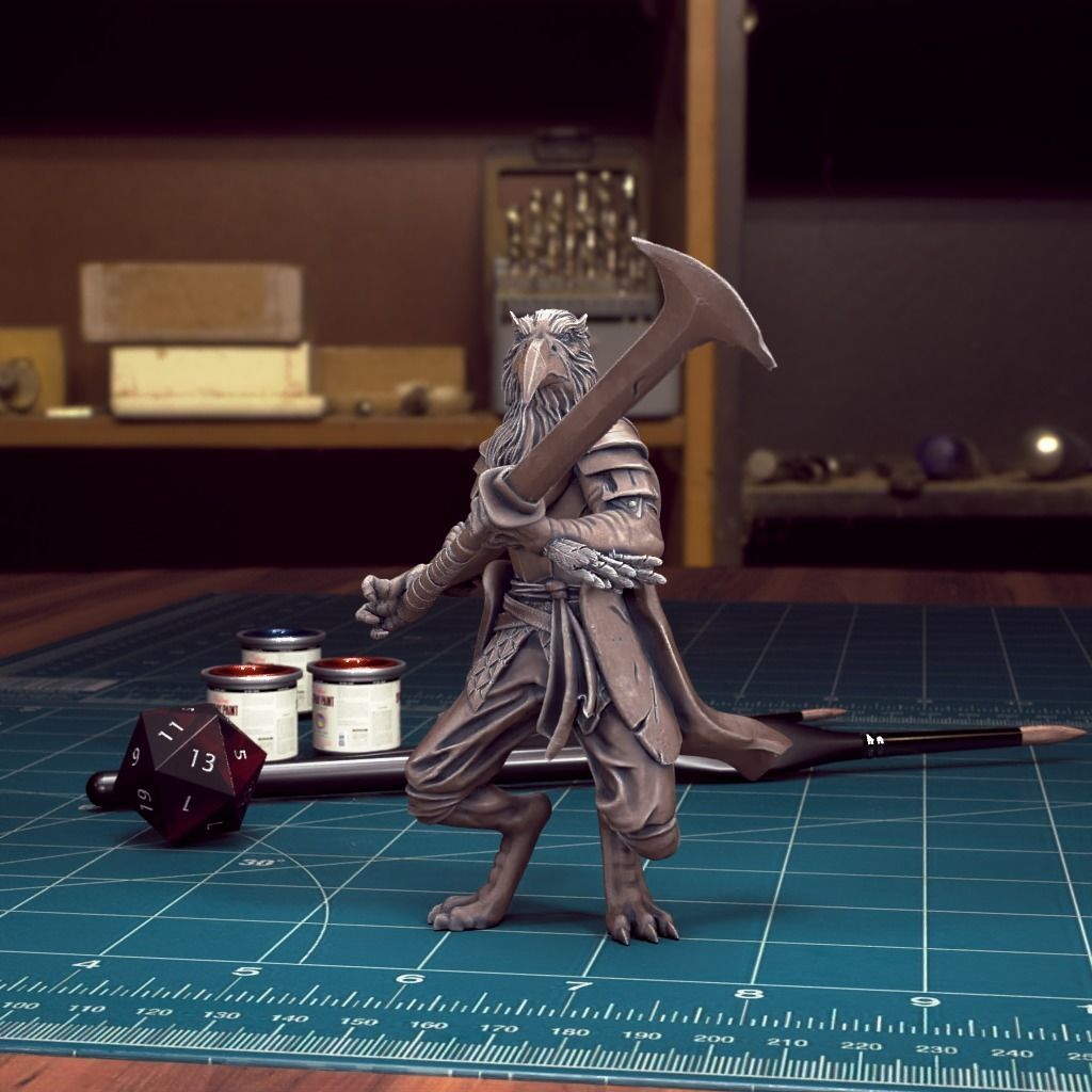DND Heroes Male Kenku Fighter - Pre-Supported 3D model 3D printable ...