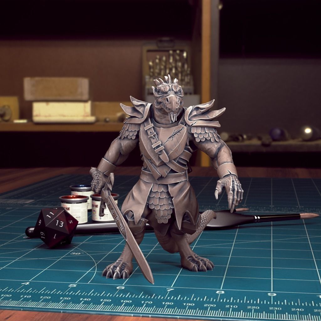 DND Heroes - Dragonborn Fighters - Pre-Supported 3D model 3D printable ...