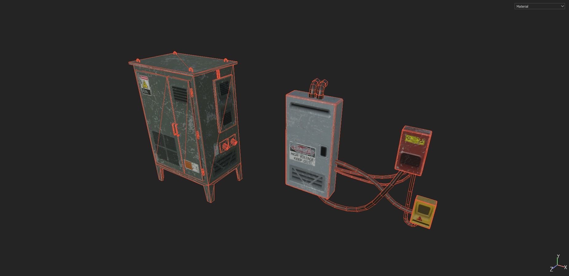 3D model Electrical Panels Prop Pack VR / AR / low-poly | CGTrader