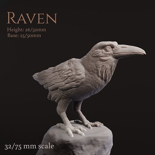 Raven for 3D printing 3D model 3D printable | CGTrader