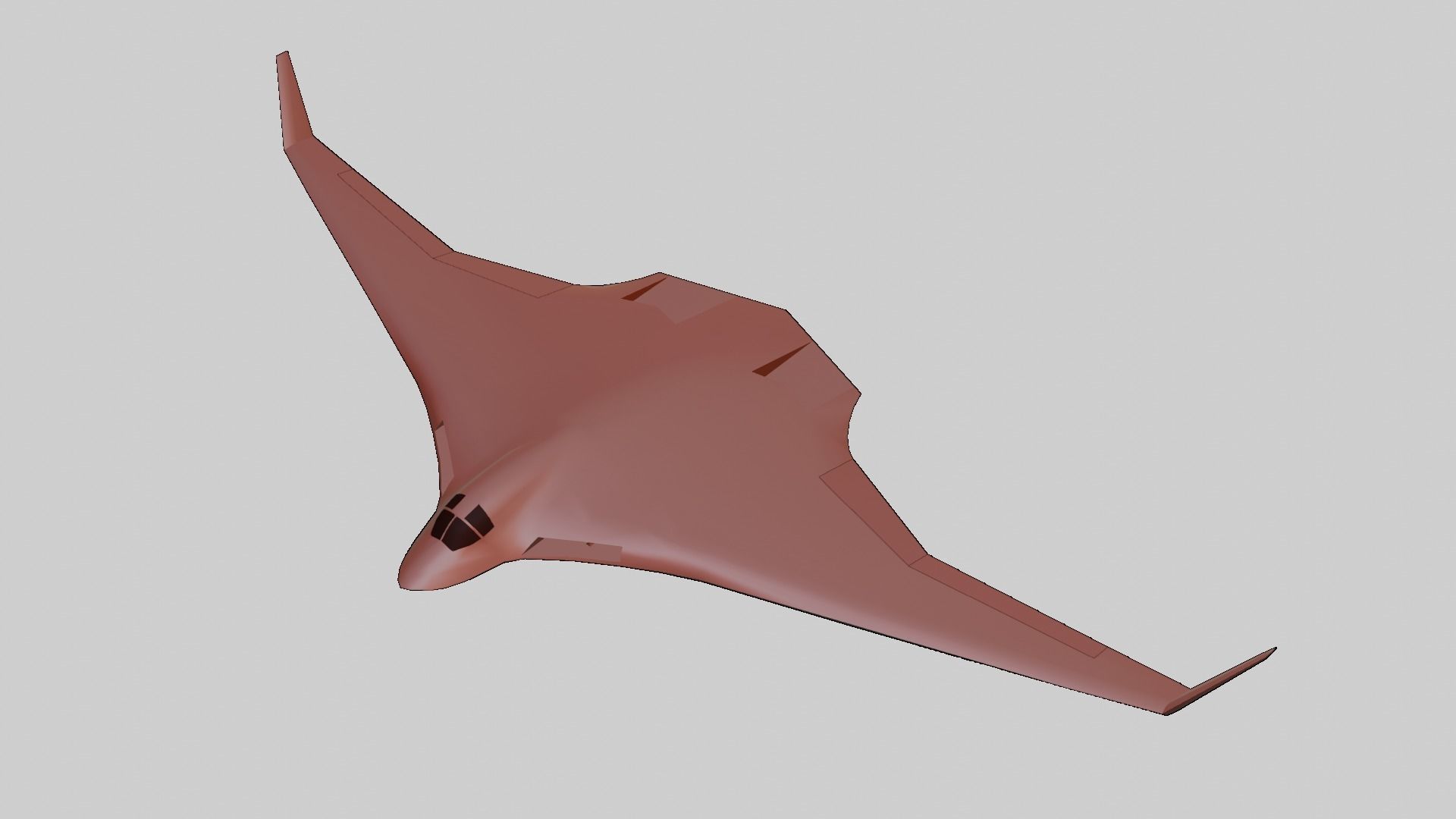 3D model Tupolev PAK DA- Concept Russian Bomber VR / AR / low-poly ...