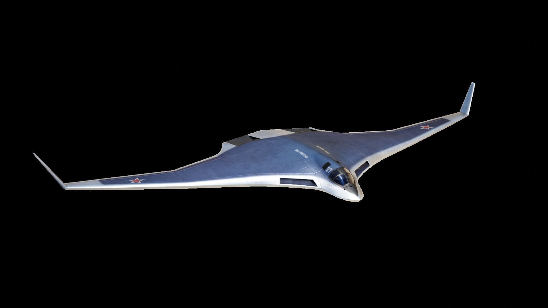 3D model Tupolev PAK DA- Concept Russian Bomber VR / AR / low-poly ...