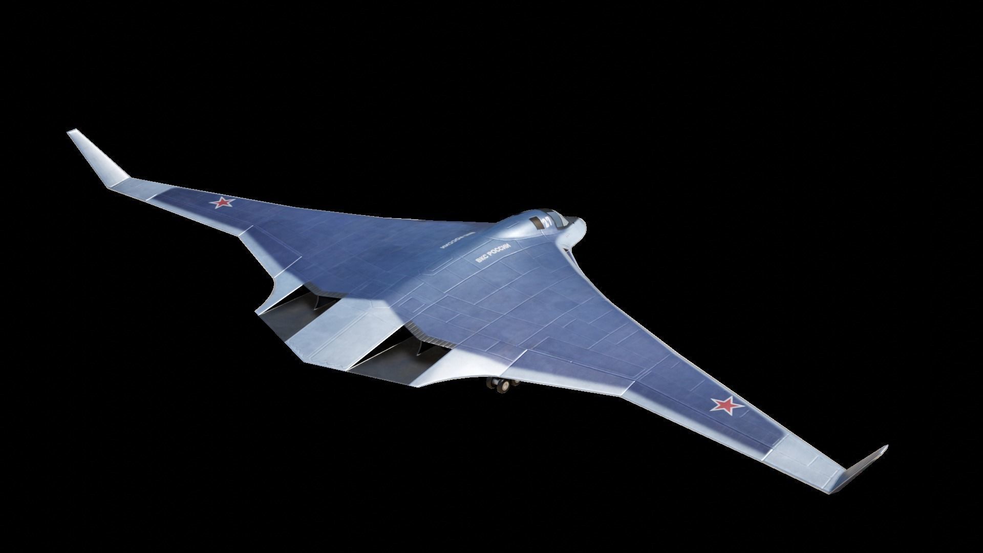 3D model Tupolev PAK DA- Concept Russian Bomber VR / AR / low-poly ...