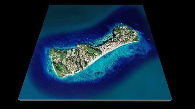 Tropical island terrain 3d model 3D model | CGTrader