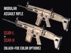 3D Model Collection modular assault rifle FN SCAR-L mk 16 and SCAR-H mk 17 VR / AR / low-poly ...