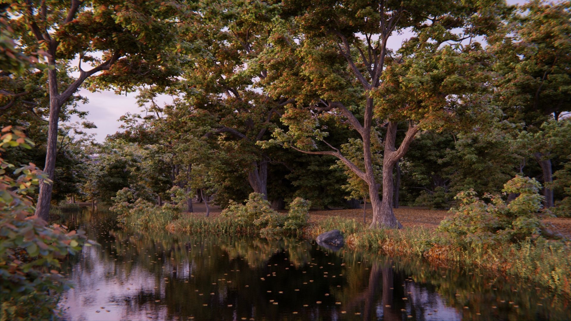 British Forest 3d Scene 3D model | CGTrader