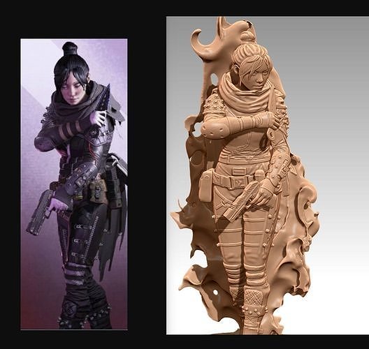 Apex Legends Wraith 3D print OBJ STL 3D model 3D printable | CGTrader