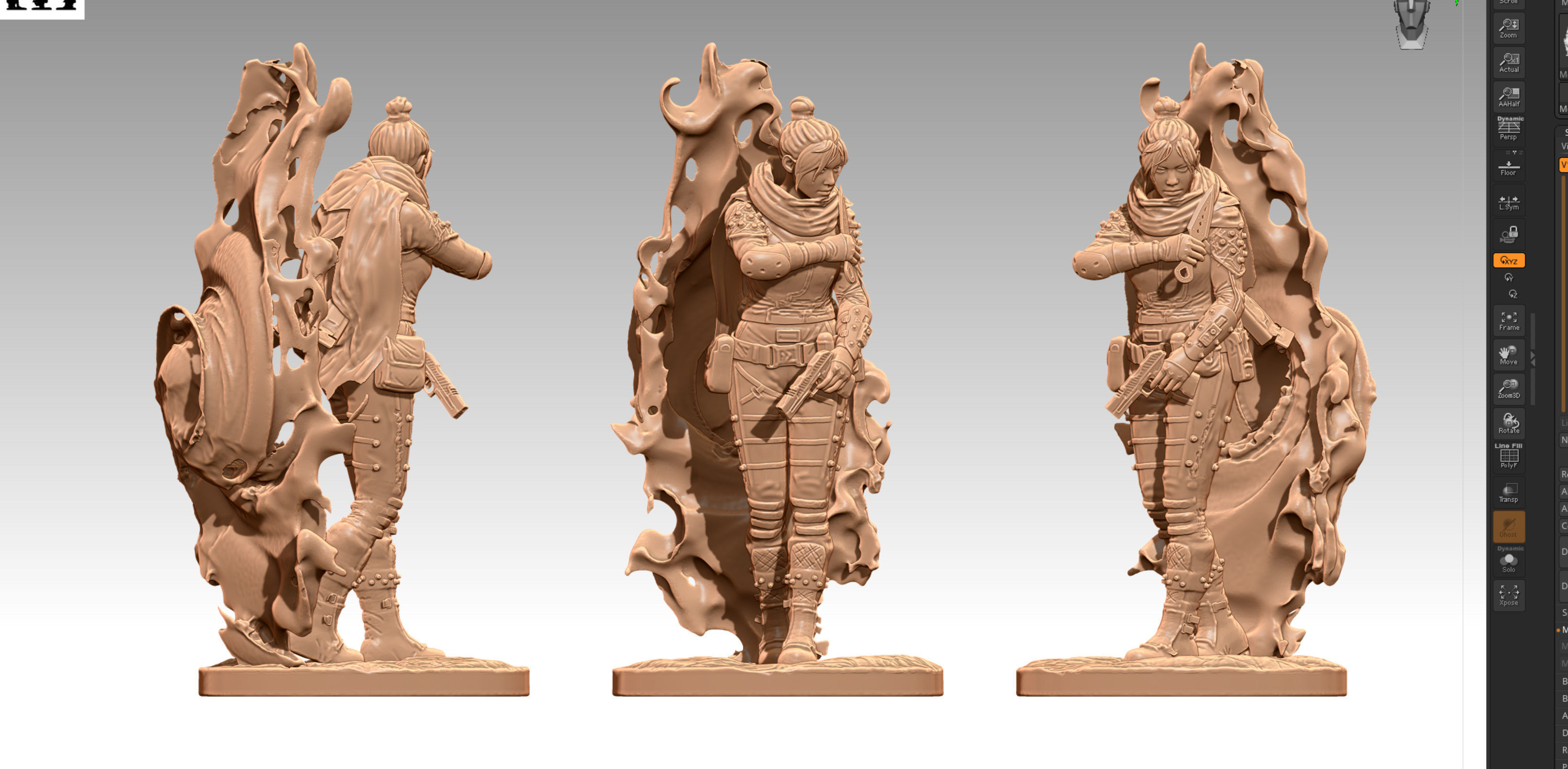 Apex Legends Wraith 3D print OBJ STL 3D model 3D printable | CGTrader