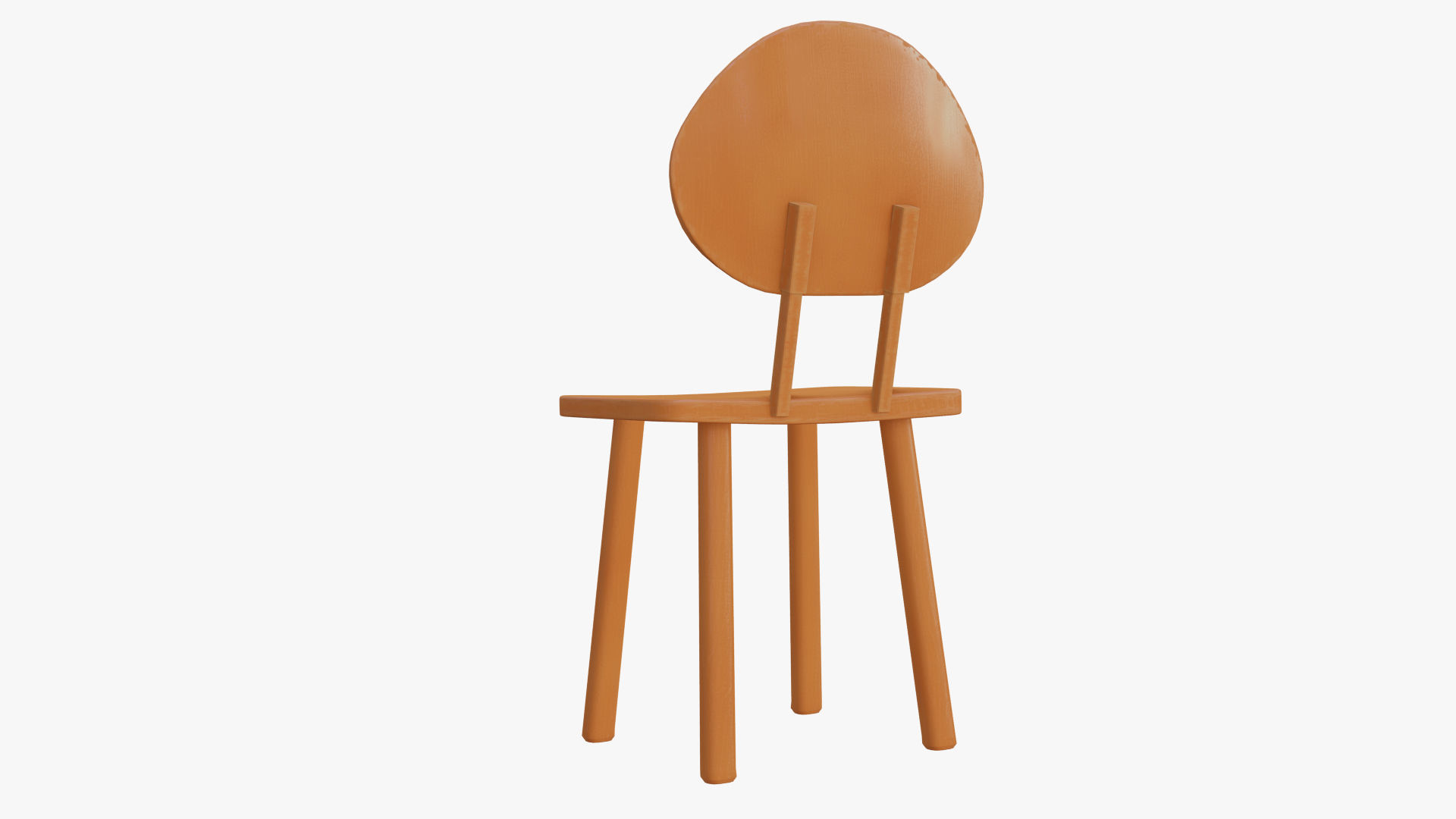 3D model Cartoon brown wooden chair VR / AR / low-poly | CGTrader