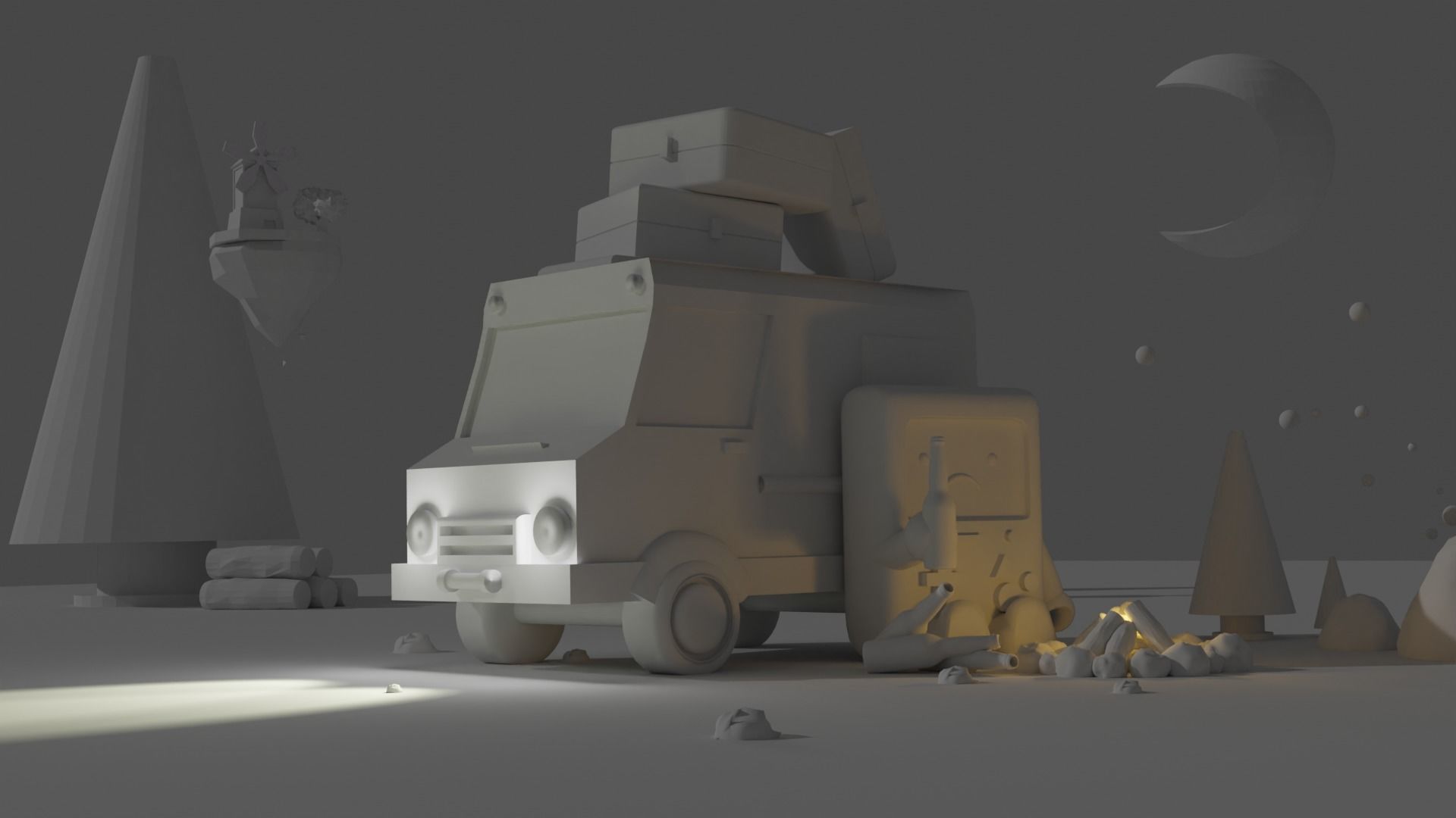 Camp alone free VR / AR / low-poly 3D model | CGTrader