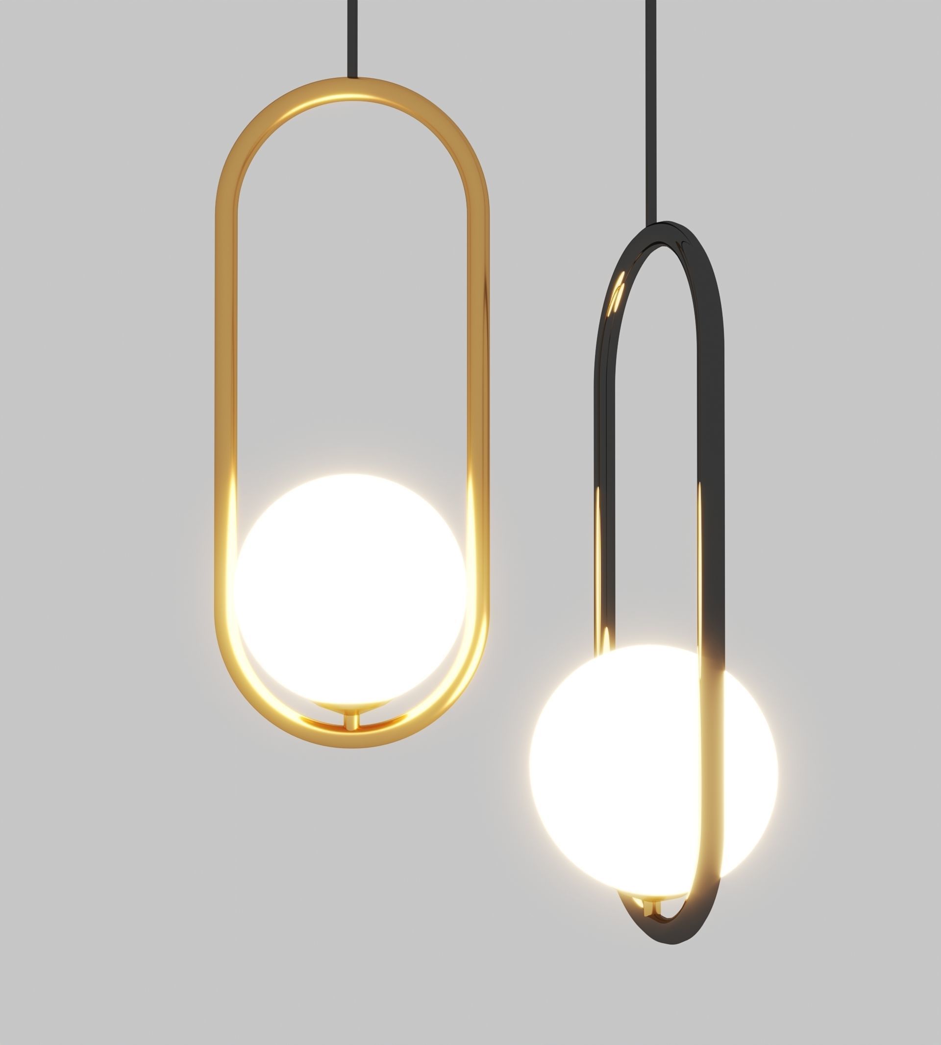 3D model Modern small glass ceiling light VR / AR / low-poly | CGTrader